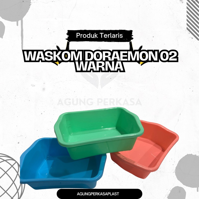 Jual WASKOM DORAEMON 02 warna / BASKOM PLASTIK / BASKOM KOTAK KECIL ...