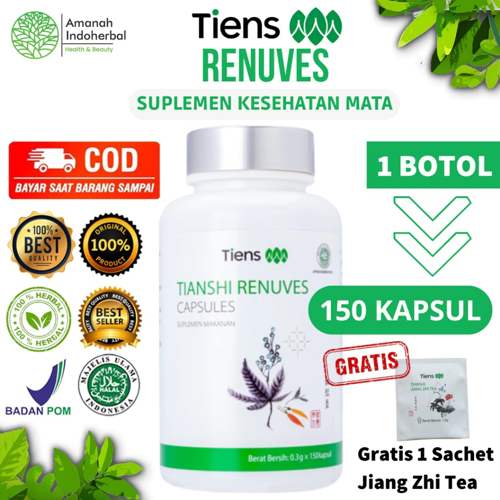 Jual Obat Mata Minus dan Rabun Tianshi Renuves, Nutrisi Vitamin Mata ...