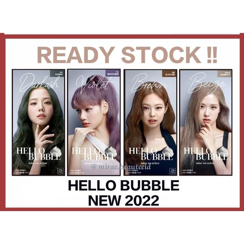 Jual MISE EN SCENE Hello Bubble Dye Hair Color X Blackpink | Cat rambut ...