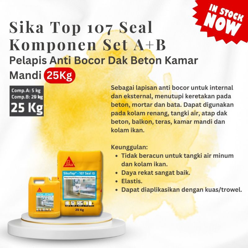 Jual SIKA TOP 107 SEAL DAN PLUS DUA KOMPONEN / PELAPIS ANTI BOCOR DAK KAMAR MANDI | Shopee Indonesia