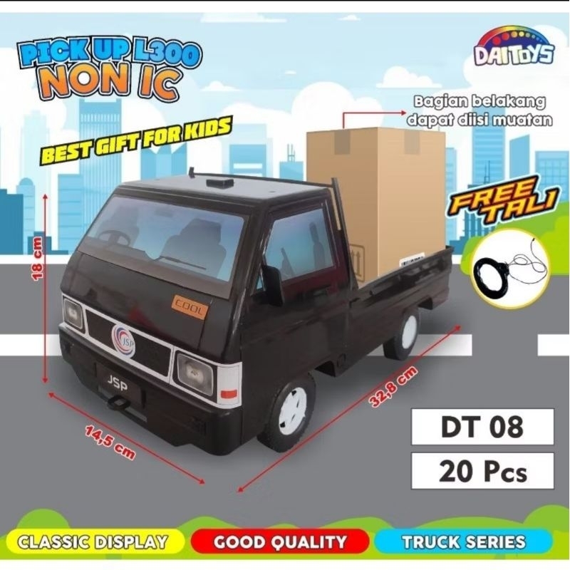 Jual DT 08 Mainan Mobil Pick Up L300 / mainan mobil Muatan free tali ...
