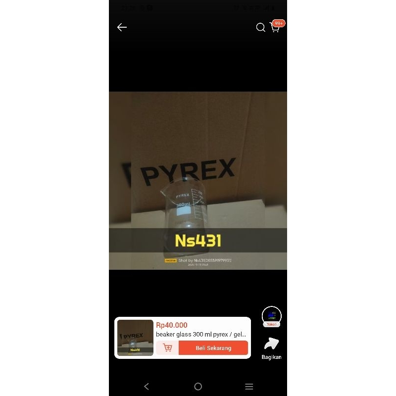 Jual PYREX BEAKER GLASS GELAS PIALA 300 ML | Shopee Indonesia