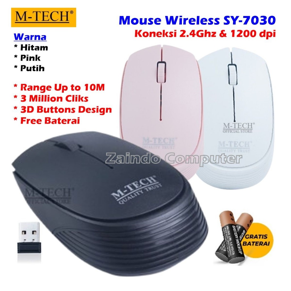 Jual MOUSE WIRELESS M-TECH SY-7030 M-TECH - MOUSE WIRELESS SY-7030 FREE ...