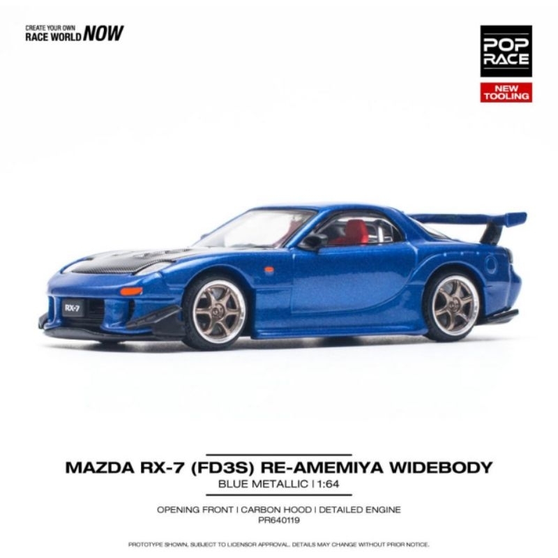 Jual POP RACE PR640119 MAZDA RX-7 FD3S RE-AMEMIYA BLUE METALLIC | Shopee Indonesia