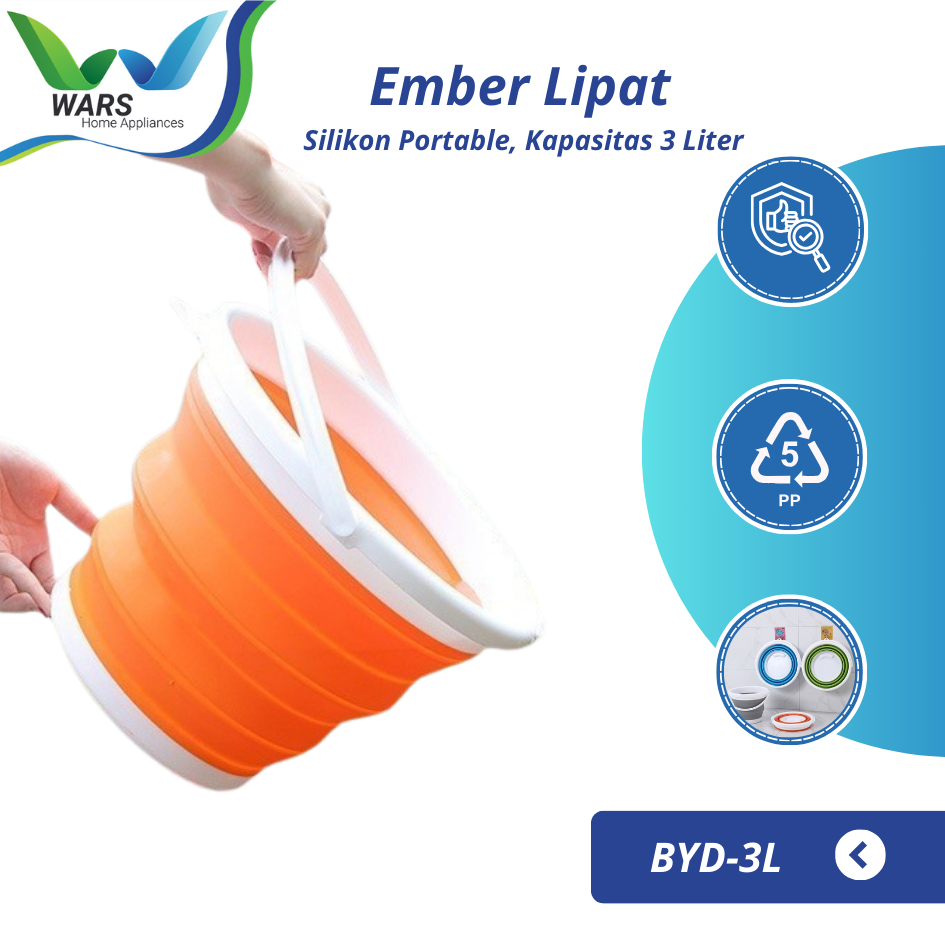 Jual WARS Ember Baskom Lipat Silikon Portable Dengan Pegangan Kapasitas ...