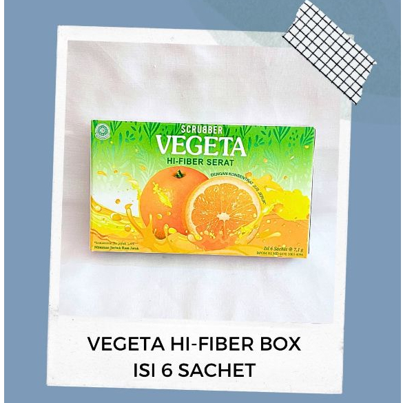 Jual VEGETA HI-FIBER BOX ISI 6 SACHET | Shopee Indonesia