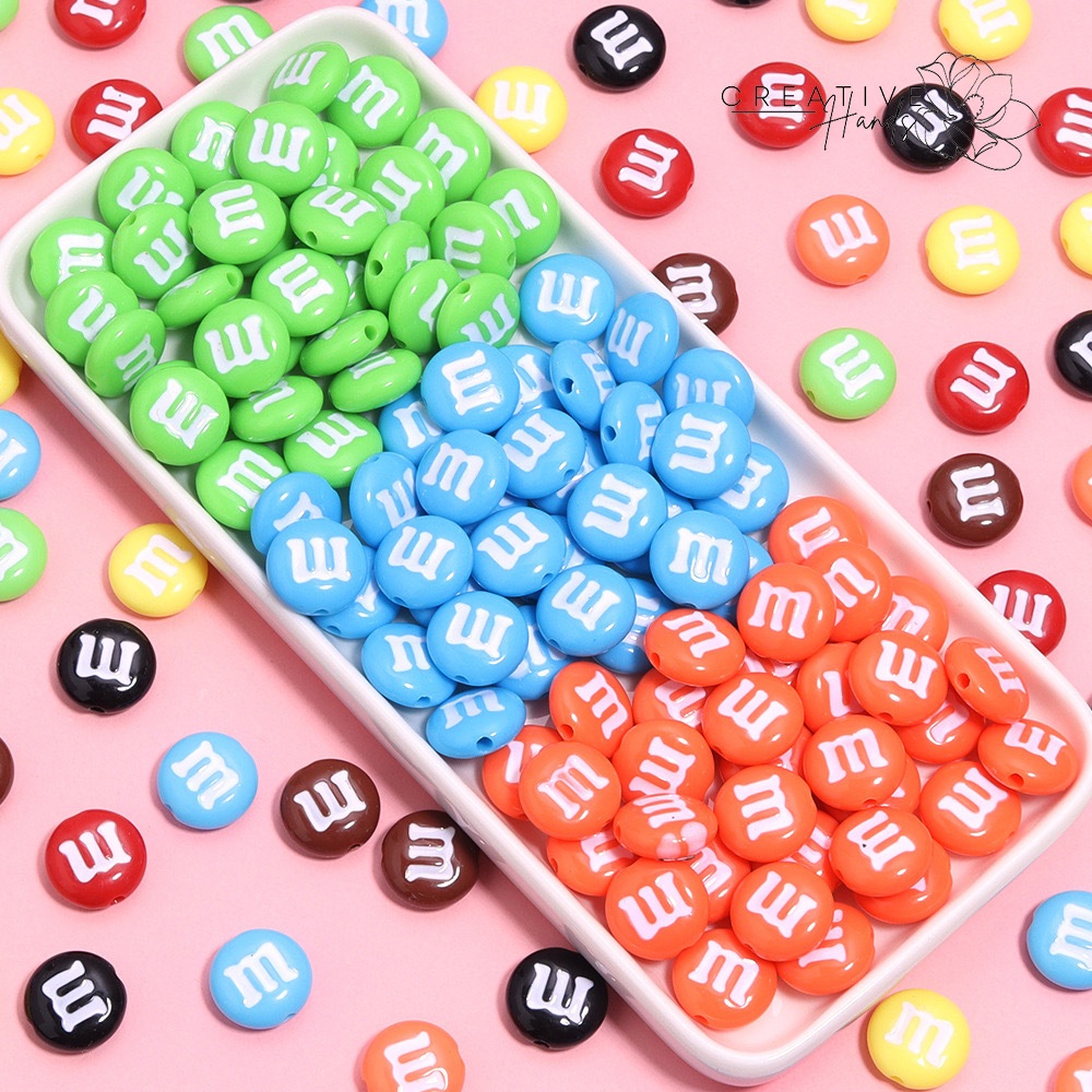 Jual 𓂂𓂂COD𓂂𓂂 （20pcs）Manik-manik Akrilik Bentuk Permen Mnm Diy Kerajinan ...