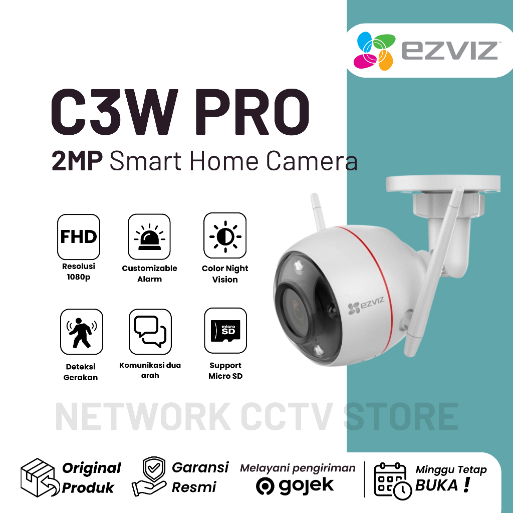 Jual CCTV EZVIZ C3W PRO 2MP Smart Home Camera | Shopee Indonesia