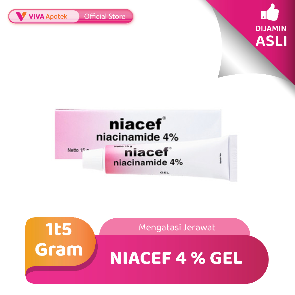 Jual Niacef 4 % Gel untuk Mengatasi Jerawat (15 Gram) | Shopee Indonesia