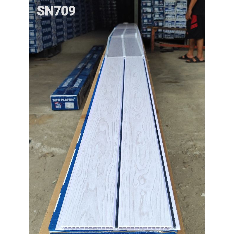 Jual Plafon pvc putih serat kayu natt silver SITO SN709 | Shopee Indonesia