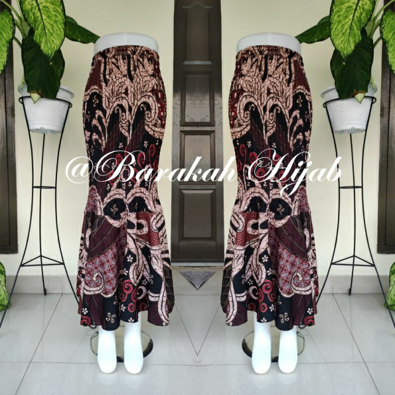 Jual Rok Batik Prisket Model Duyung Motif Batik Bahan Silk Sutra Tebal ...