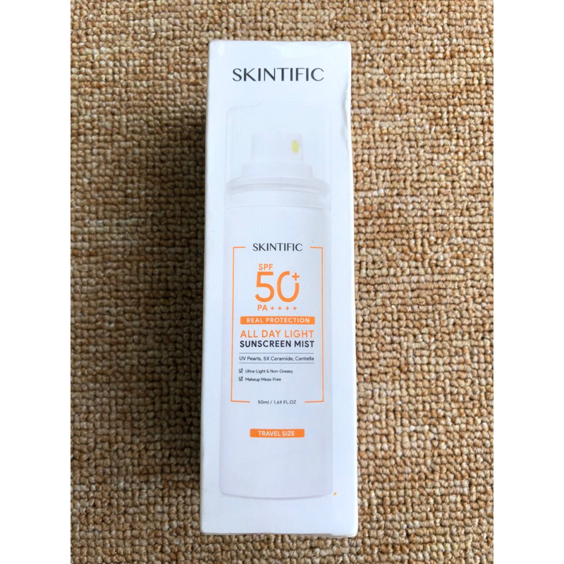 Jual Skintific All Day Light Sunscreen Mist spf 50 pa++++ 50ml 12/08/2026 | Shopee Indonesia