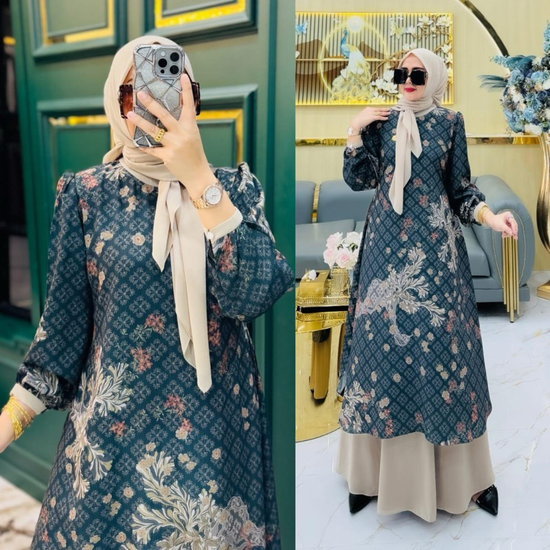 Jual LAYLA SET / Gamis Layla Set Jilbab / Motif baru / COD / Original ...
