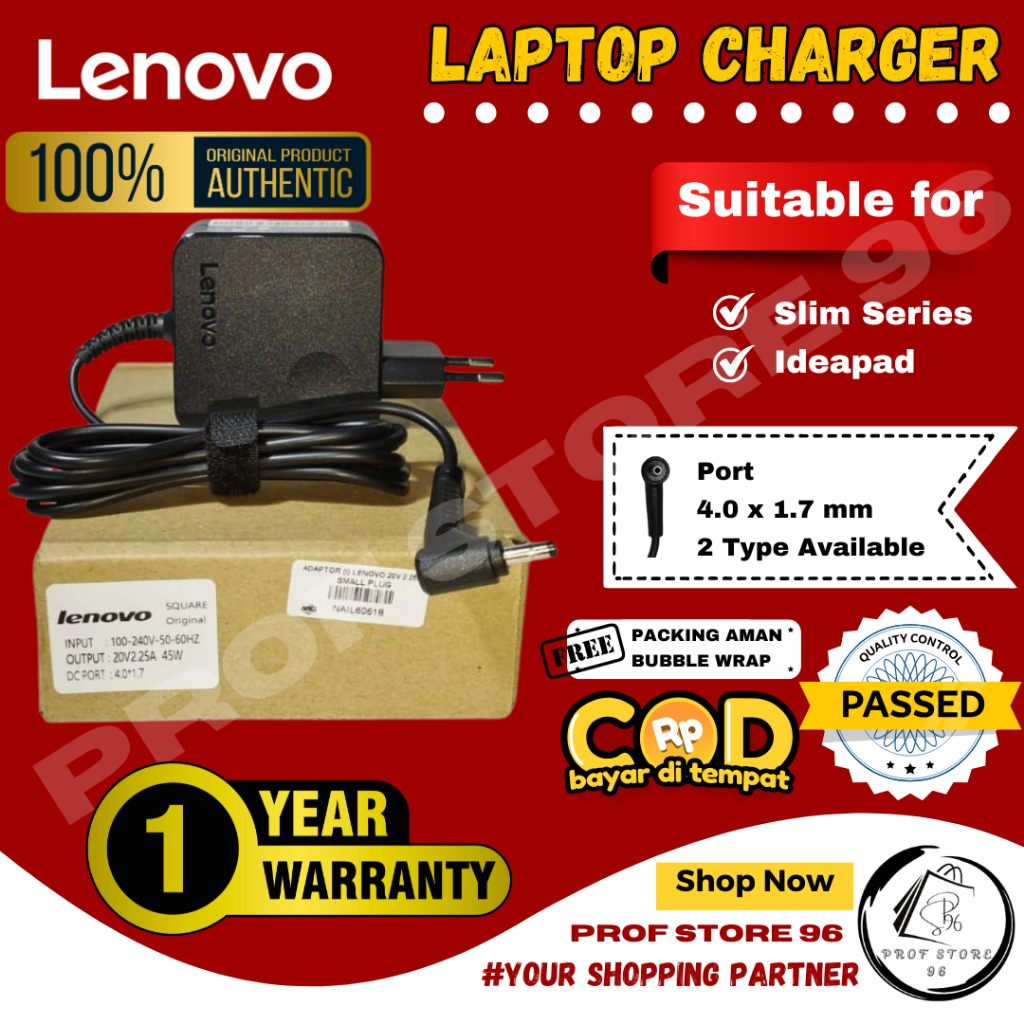 Jual Charger Adaptor Laptop Lenovo Original Small Plug In Bulat Kecil ...