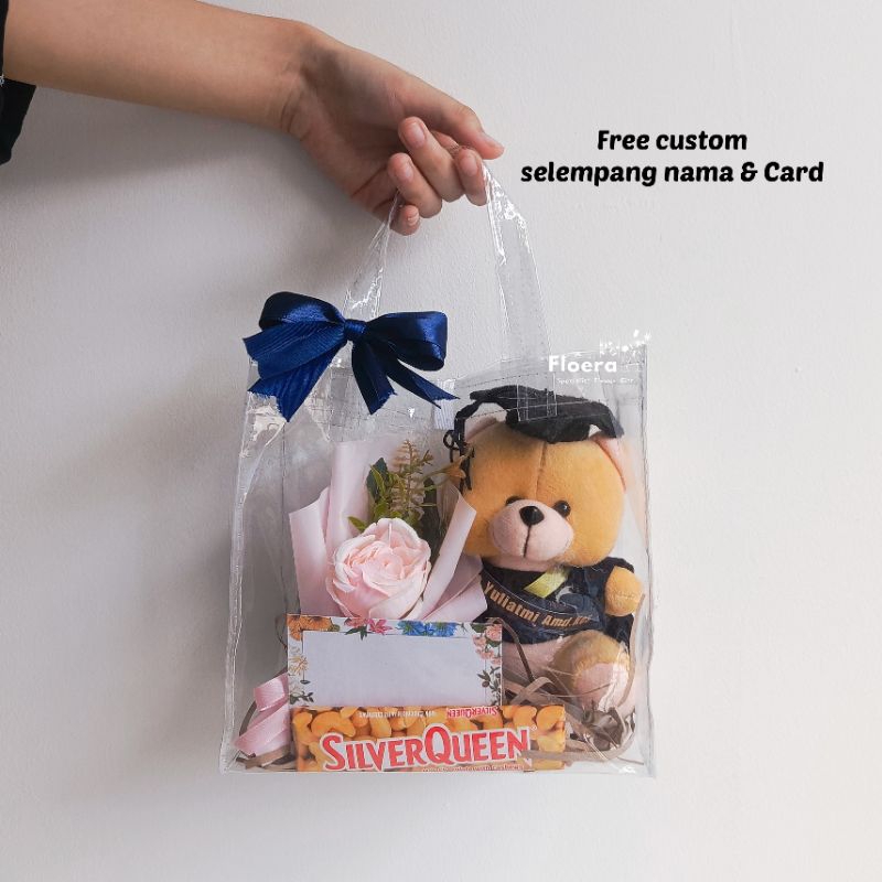 Jual HAMPERS WISUDA Hadiah goodie bag Sempro dengan coklat dan buket ...