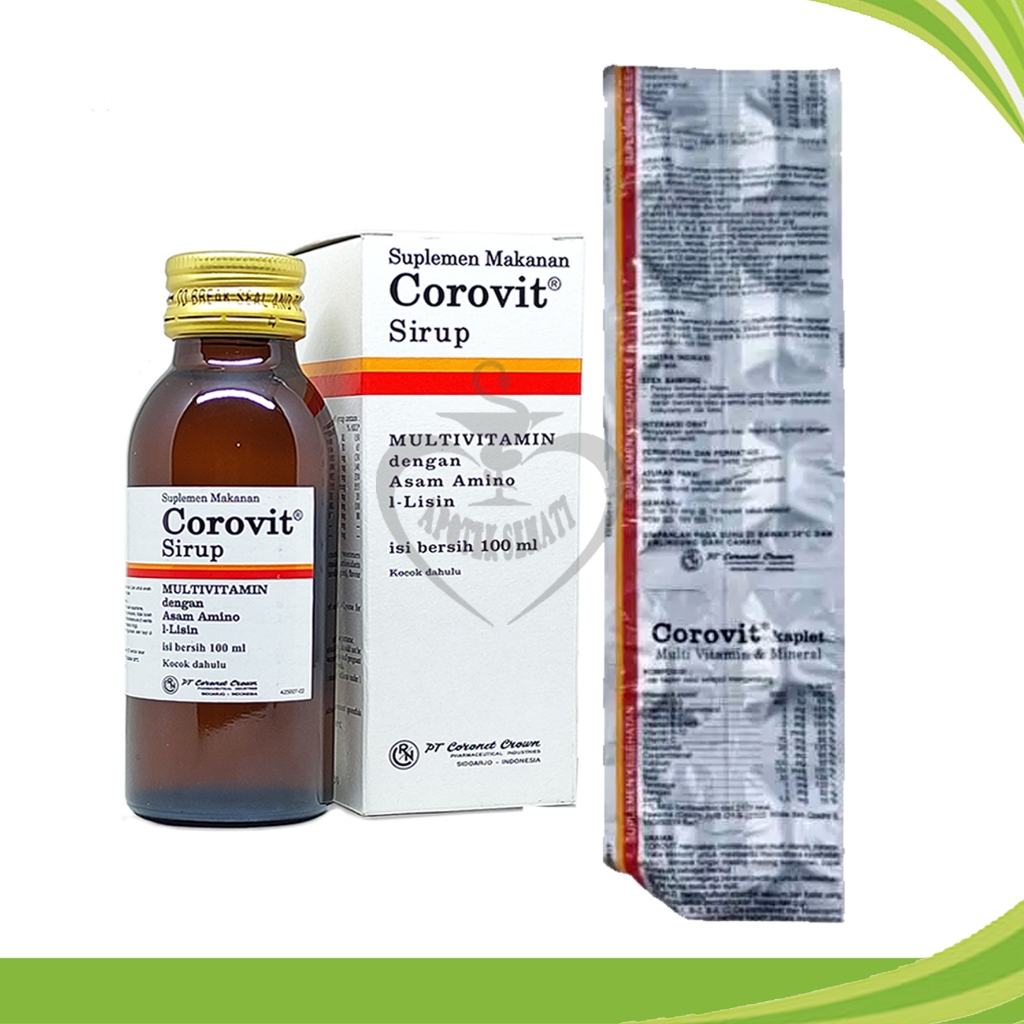 Jual COROVIT TABLET ISI 10 TABLET/ MULTIVITAMIN/ DAYA TAHAN TUBUH ...