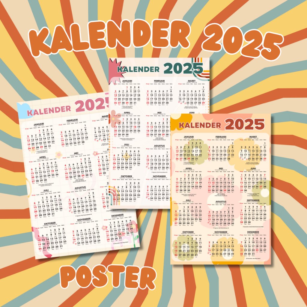 Jual [A3+] Kalender Poster 2025 - Kalender Poster 2025 Custom Desain ...
