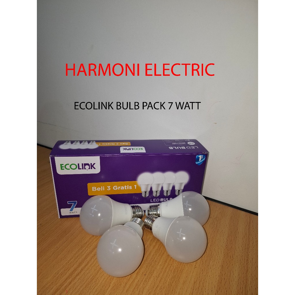 Jual Ecolink Lampu Bohlam Multipack LED Bulb 7 WATT Putih Cool Day ...