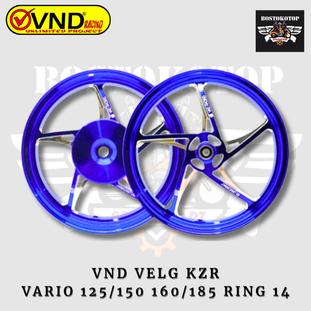 Jual VND Velg Racing Tipe KZR Ukuran 160 185 Ring 14 Motor Vario 125 / Vario 150 Set Depan ...