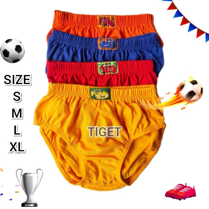 Jual 6 / 4 PCS Celana Dalam Anak Mobil laki-laki Cowok Kartun Paud TK ...