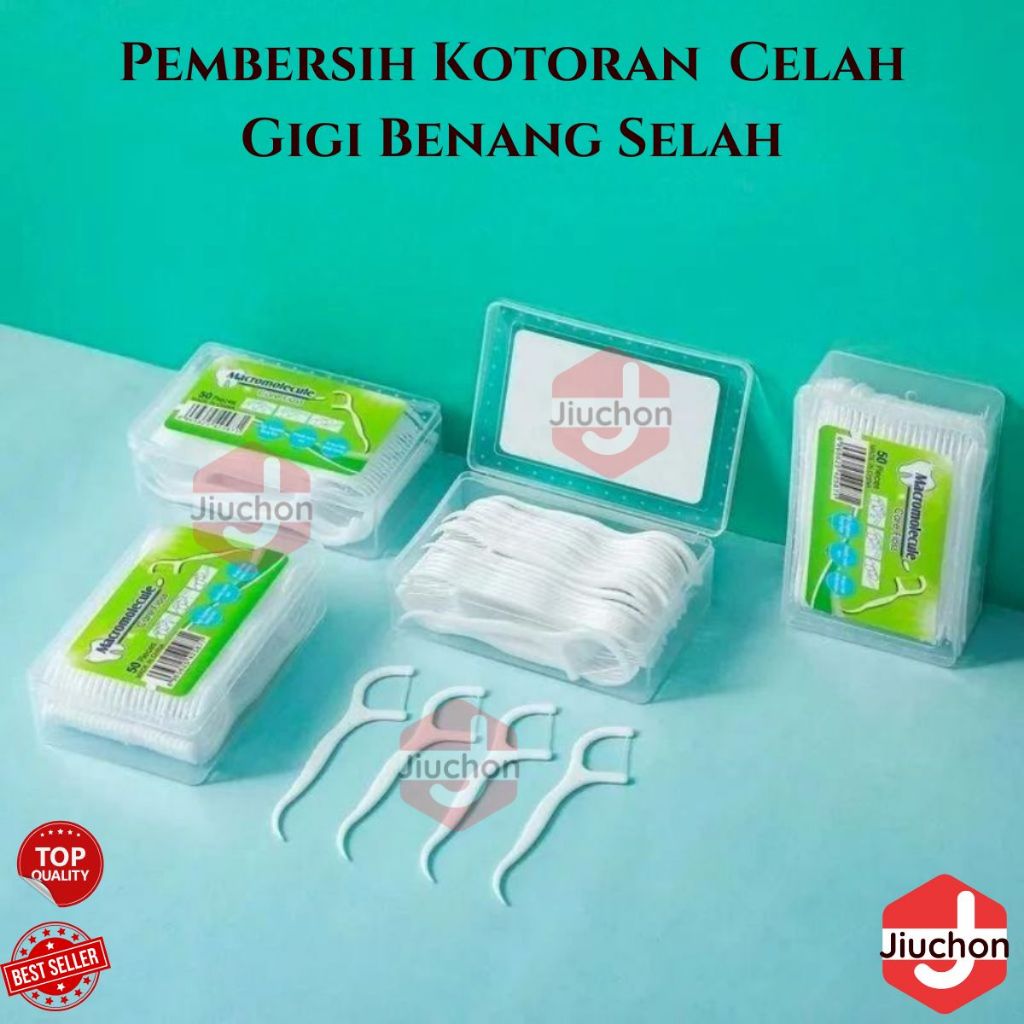Jual JIUCHON Dental Floss Benang Tusuk Gigi Careion Pembersih Sela gigi ...