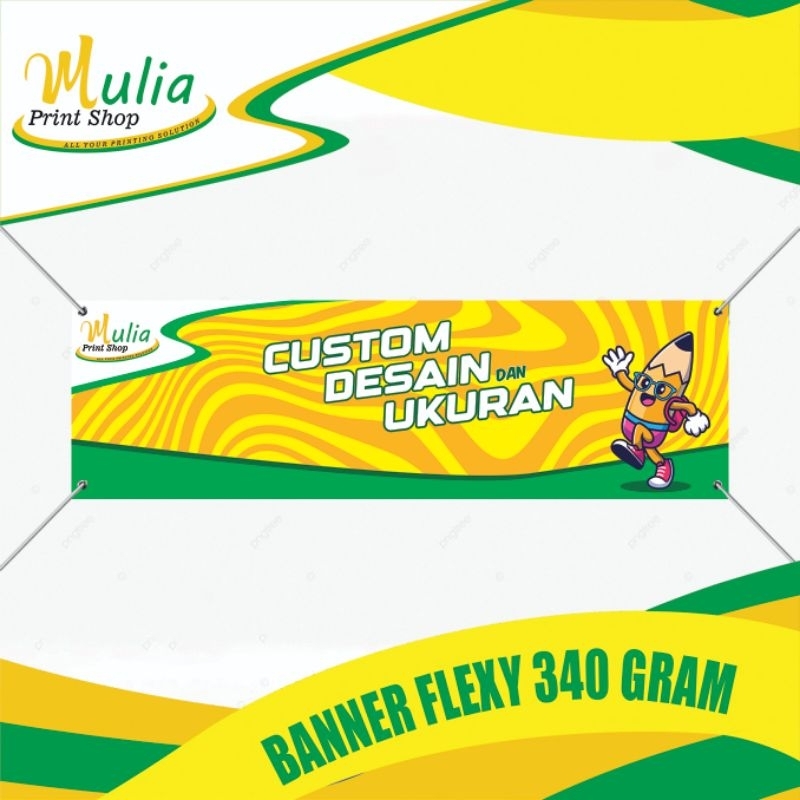 Jual CETAK SPANDUK/BANNER FLEXI CHINA BAHAN 340 GLOSSY | Shopee Indonesia