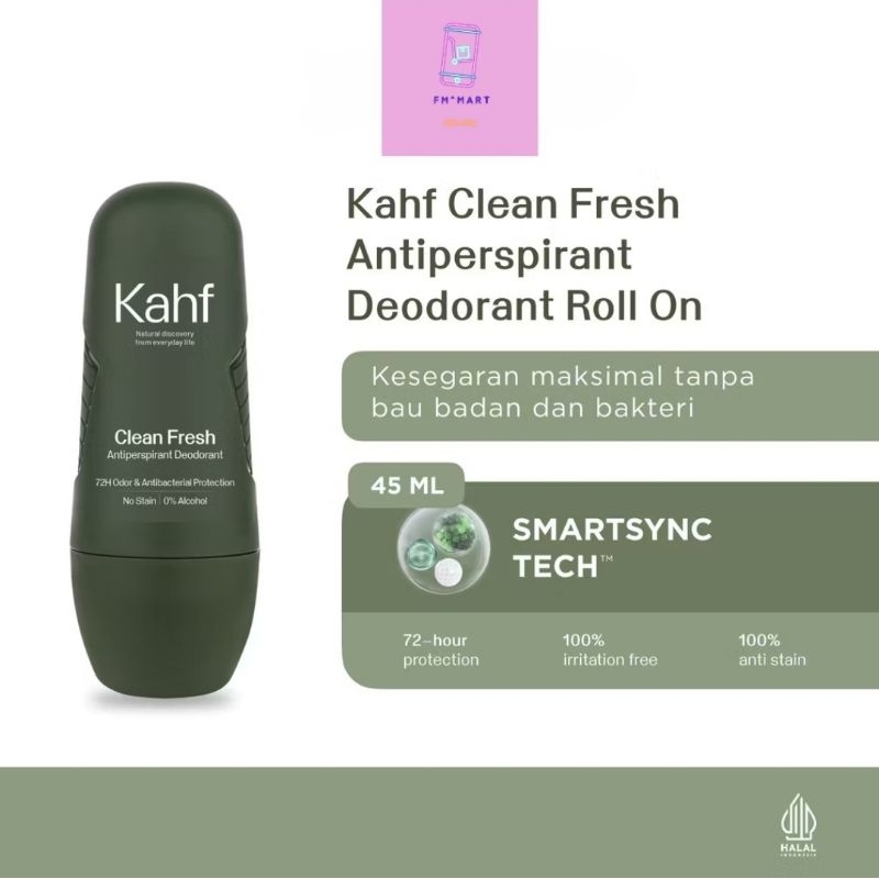 Jual KAHF Clean Fresh Antiperspirant Deodorant Roll On | Shopee Indonesia