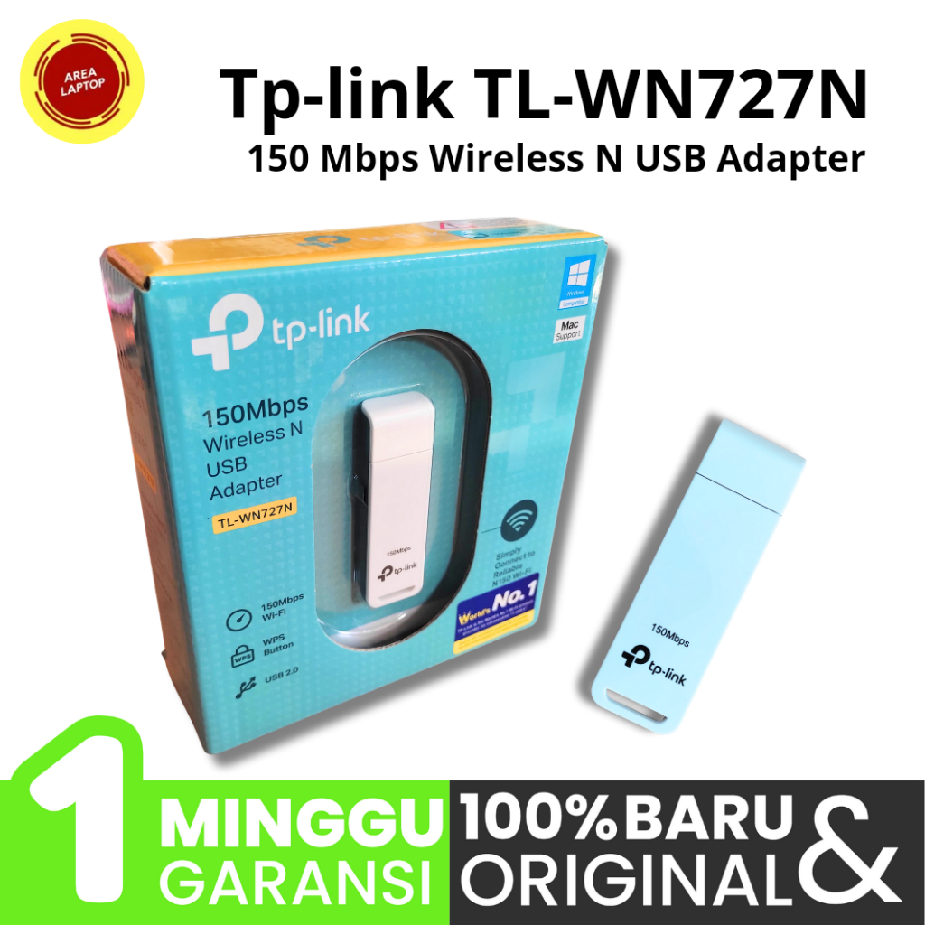 Jual TP-Link TL-WN727N 150Mbps Wireless N USB 2.0 Adapter | Shopee ...