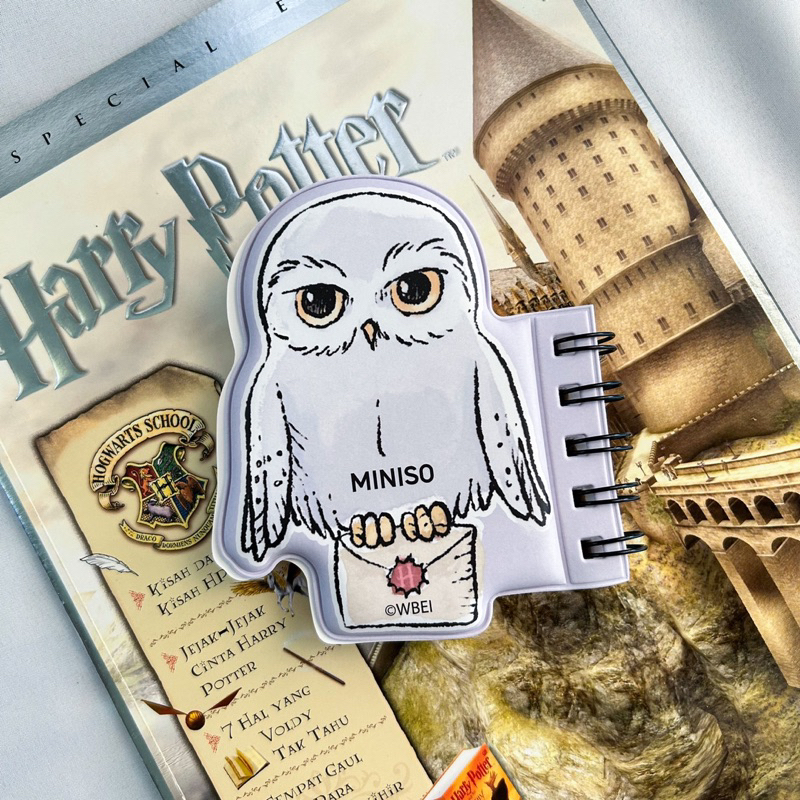 Jual CLEARANCE SALE! Notebook / Buku Catatan Hedwig Miniso x Harry ...