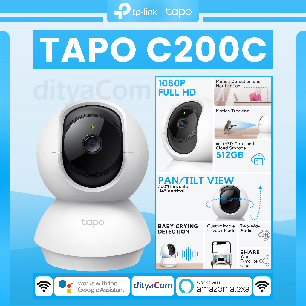 Jual TP-LINK TAPO C200C PAN-TILT HOME SECURITY WI-FI CAMERA | Shopee ...