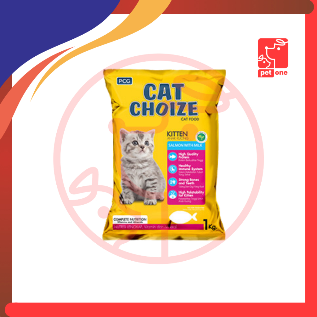 Jual Dry Cat Food Cat Choize Kitten Salmon Milk 1 Kg - Makanan Kucing ...