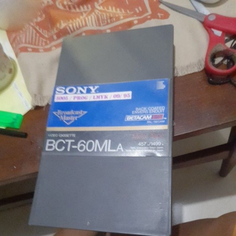 Jual kaset video sony betacam sp nct-60MLA metal tape isi film maniac ...