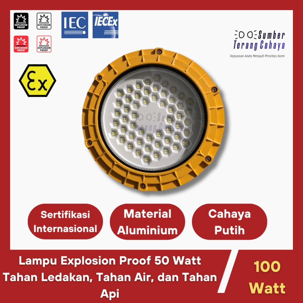 Jual Lampu Explosion Proof 50/ 100 Watt Tahan Ledakan, Tahan Air, dan ...