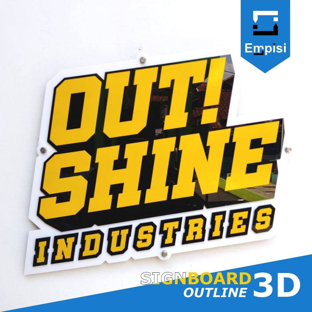 Jual Signboard 3D Outline Timbul Custom Premium | EMPISI | Shopee Indonesia