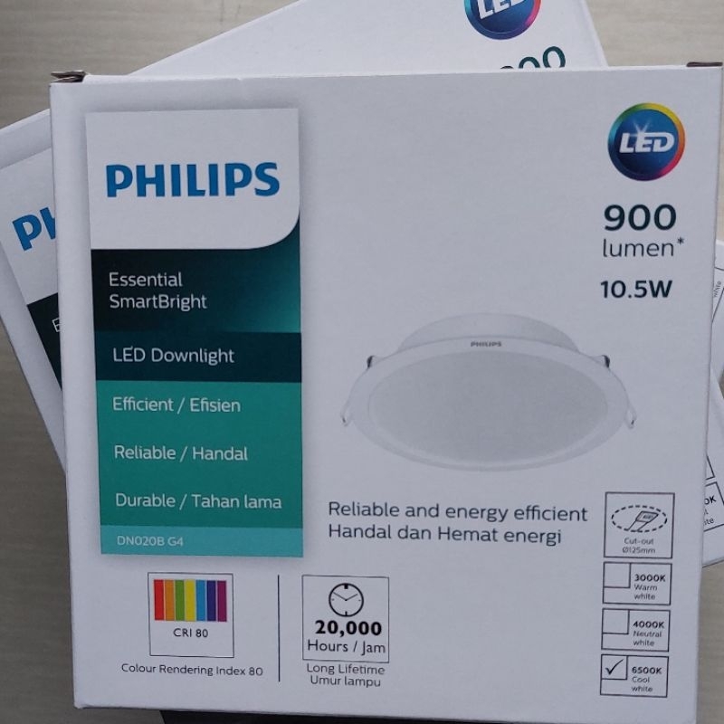 Jual PHILIPS Lampu LED Downlight DN020B Cahaya Putih 6500K 4.5 10.5 13 ...