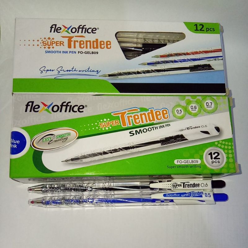 Jual Bolpen / Pulpen Super TRENDEE FLEXOFFICE FO-GEL809 0.5 & 0.6 mm ...