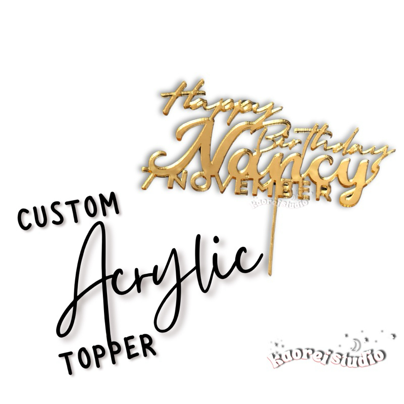 Jual Acrylic Topper | Custom Topper | Birthday Topper | Christmas ...
