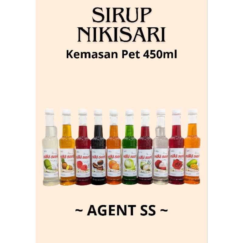 Jual Sirup NIKISARI aneka rasa buah kemasan pet 450ml ( botol plastik ...