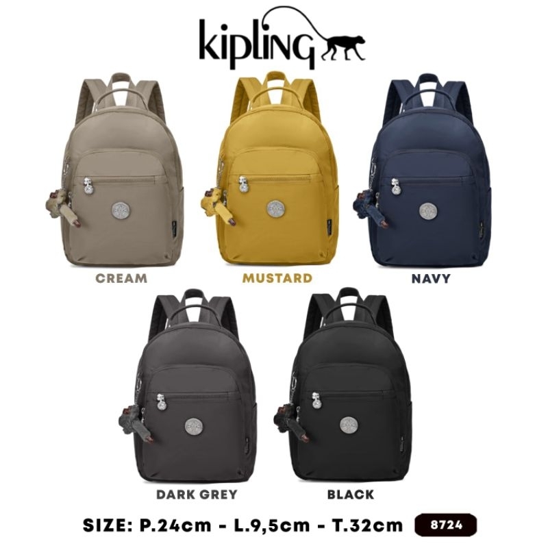 Jual ransel kipling kode 8724 medium mewah full emboss zipper rose gold ...