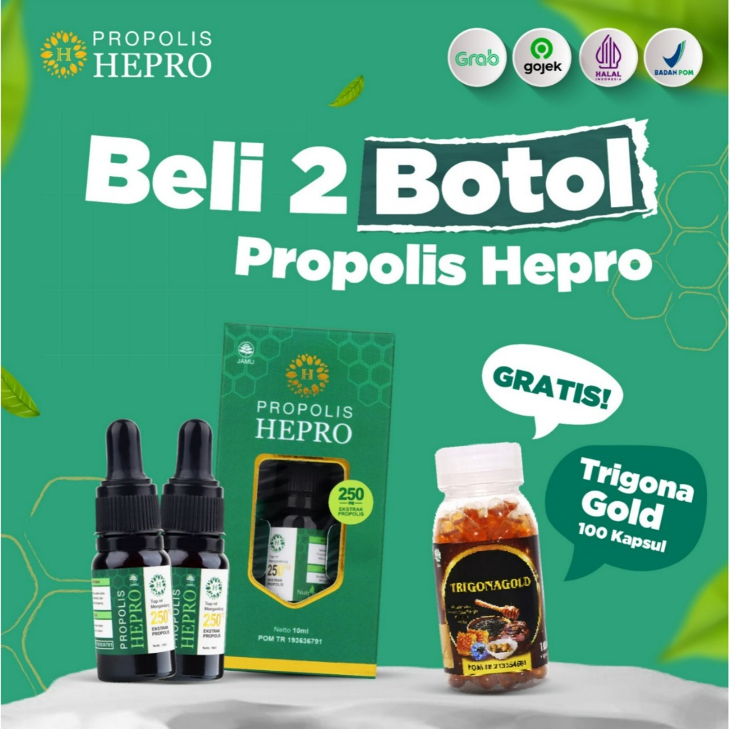 Jual Propolis Hepro [ Beli 2 Free Trigona Gold 100 Kapsul ] | Shopee ...