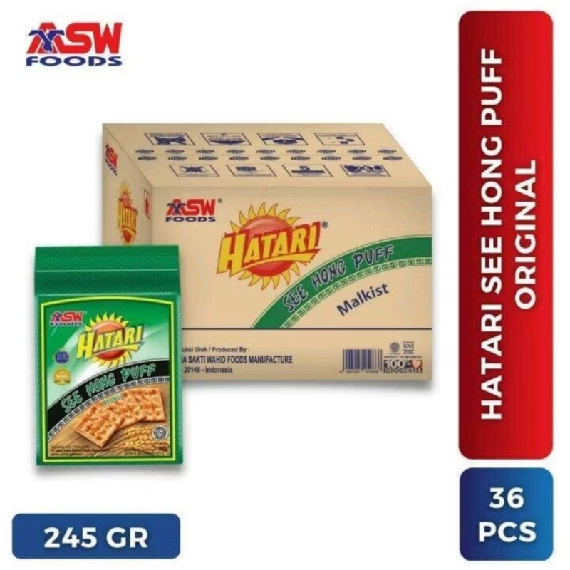 Jual Biskuit Hatari See Hong Puff 1 Dus isi 36 Pcs @245 Gr Gabin Manis ...
