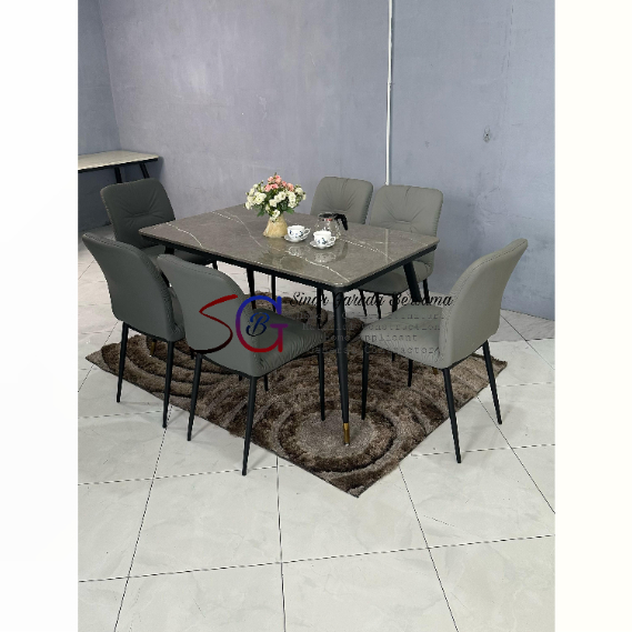 Jual MEJA MAKAN 6 KURSI IMPORT / MEJA MAKAN MEWAH MINIMALIS / MEJA ...