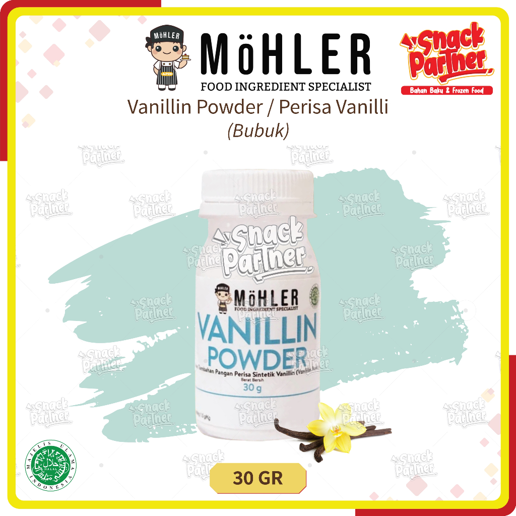 Jual MOHLER | VANILLIN POWDER 30 GR - PERISA MAKANAN VANILLI Bubuk ...