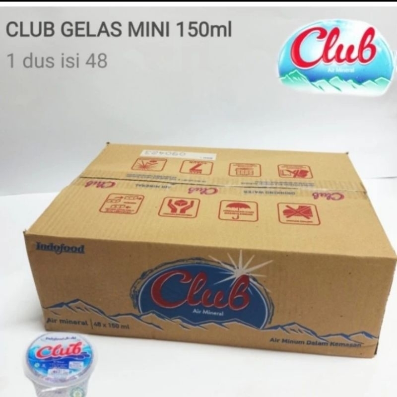 Jual CLUB air mineral 150ml x 48pcs (1 dus) | Shopee Indonesia