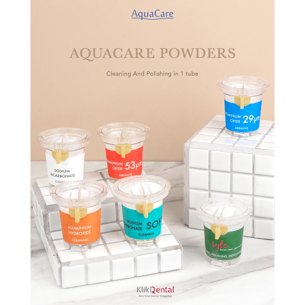 Jual KLIK DENTAL Aquacare Powder : Proclean Sodium Bicarbonate ( white ) | Shopee Indonesia