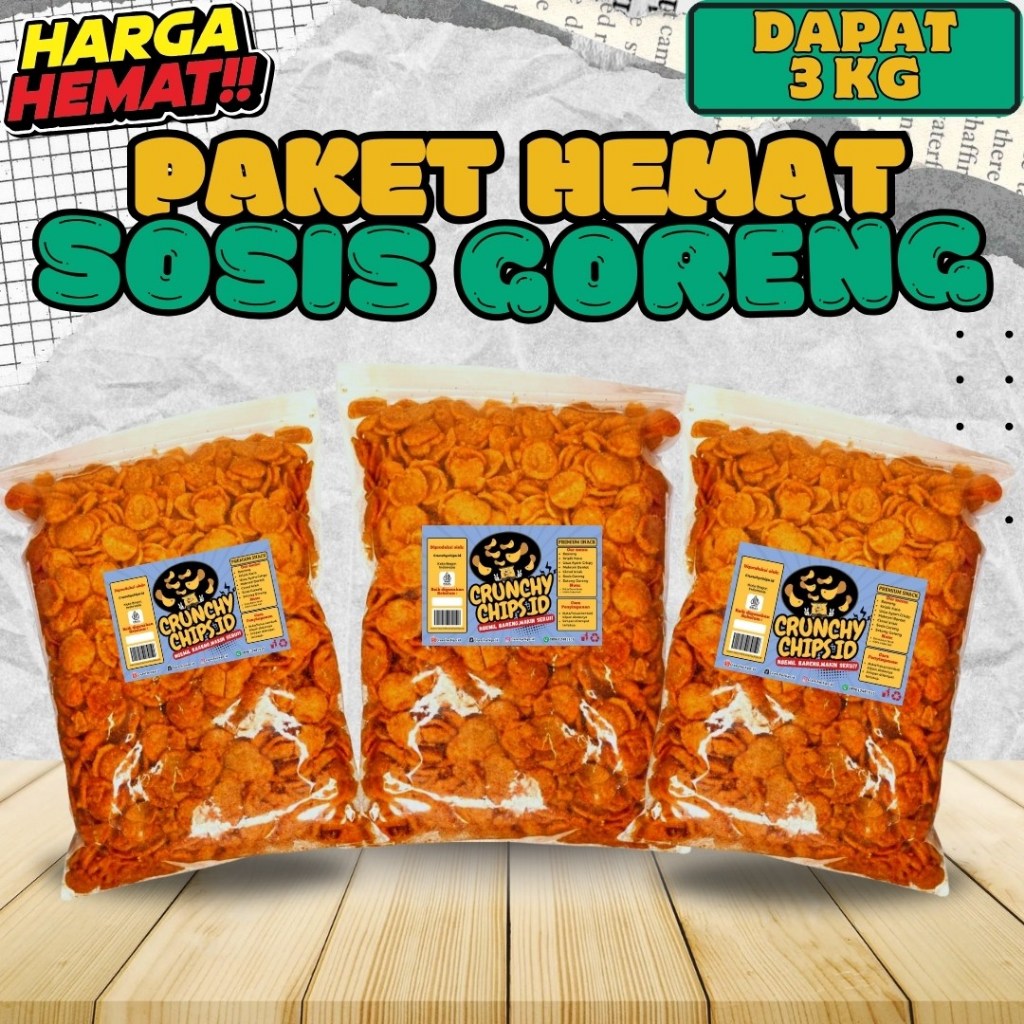 Jual PAKET HEMAT Cemilan Pedas Sosis Goreng Viral Kiloan Kriuk Renyah ...