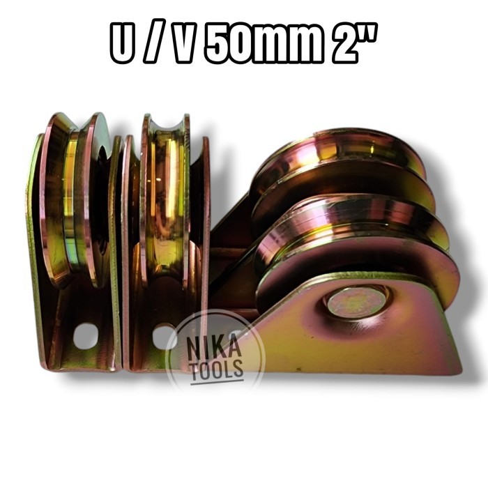 Jual Roda Pagar Besi Gerbang Rel Model U V 50 MM 2" inch - TIPE V ...