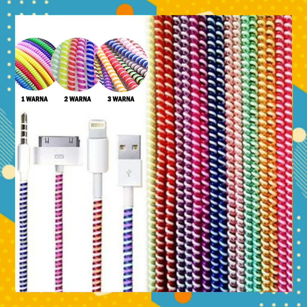 Jual Pelindung Kabel 1 2 3 Warna Untuk Charger Headset Cas Casan ...