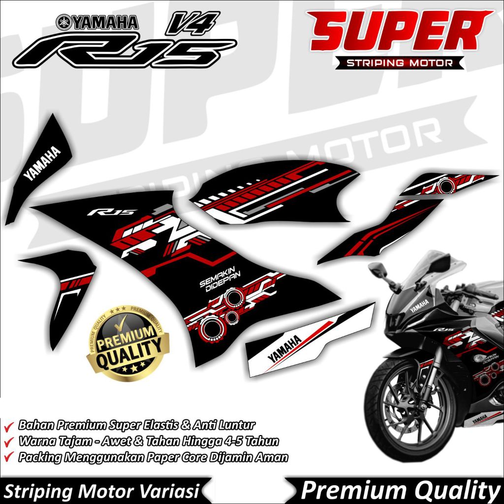 Jual Stiker R15 V4 Anti Luntur keren Striping R15 V4 Striping Yamaha ...
