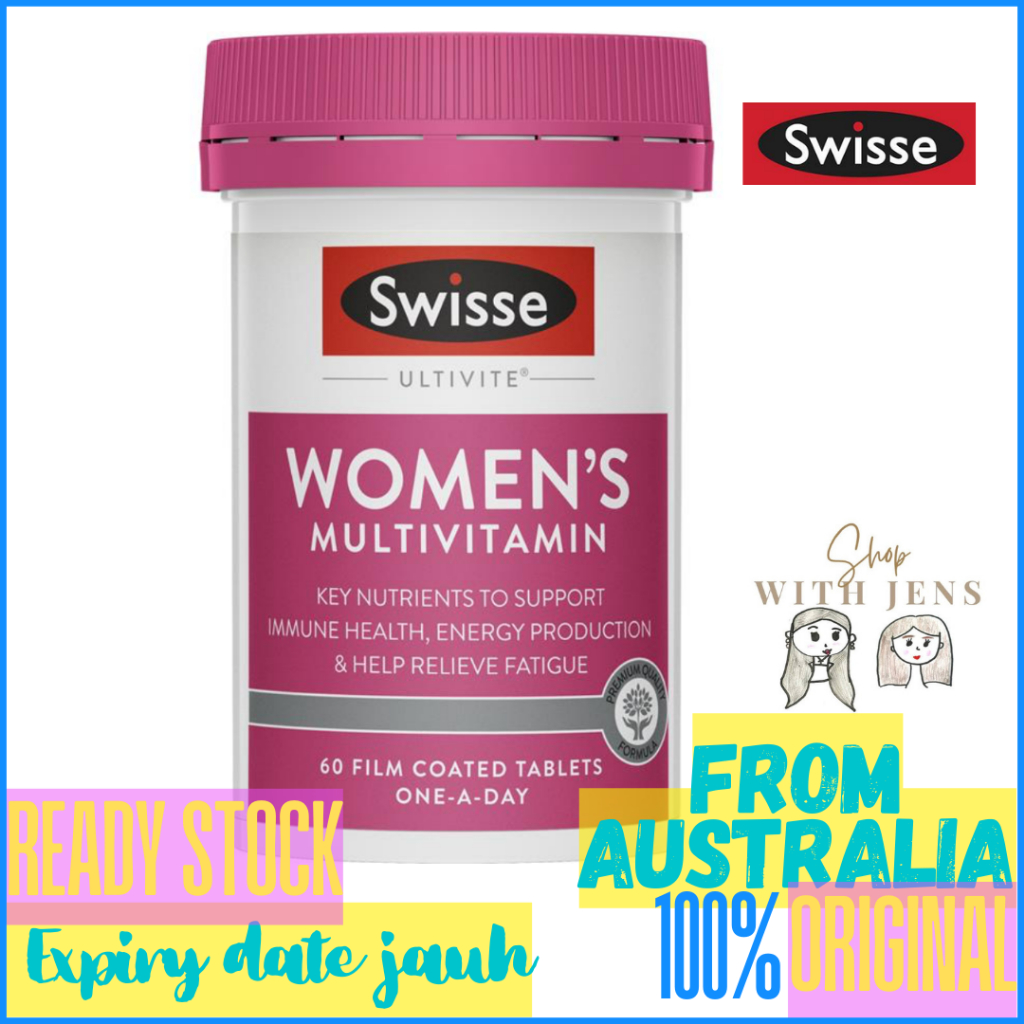 Jual Swisse Ultivite Women's Multivitamin 60 Tablets dengan Vitamin D untuk kesehatan tulang dan ...